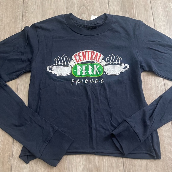 FRIENDS | Tops | Nwt Friends Tv Show Central Perk Top Blue Long Sleeve ...